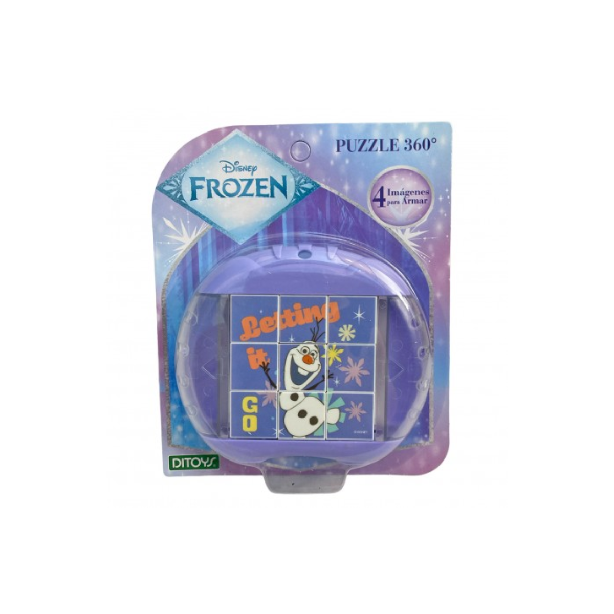 Frozen Puzzle 360 Piezas Ditoys | 4 Imágenes de Elsa y Anna para Armar ...