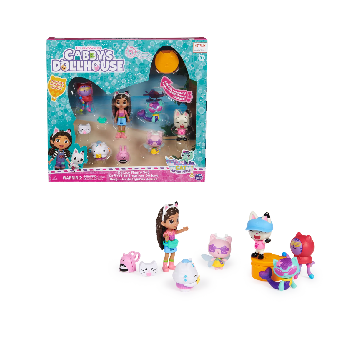 Gabby’s Dollhouse Deluxe Set de Figuras Party | 11 Piezas + Código QR ...