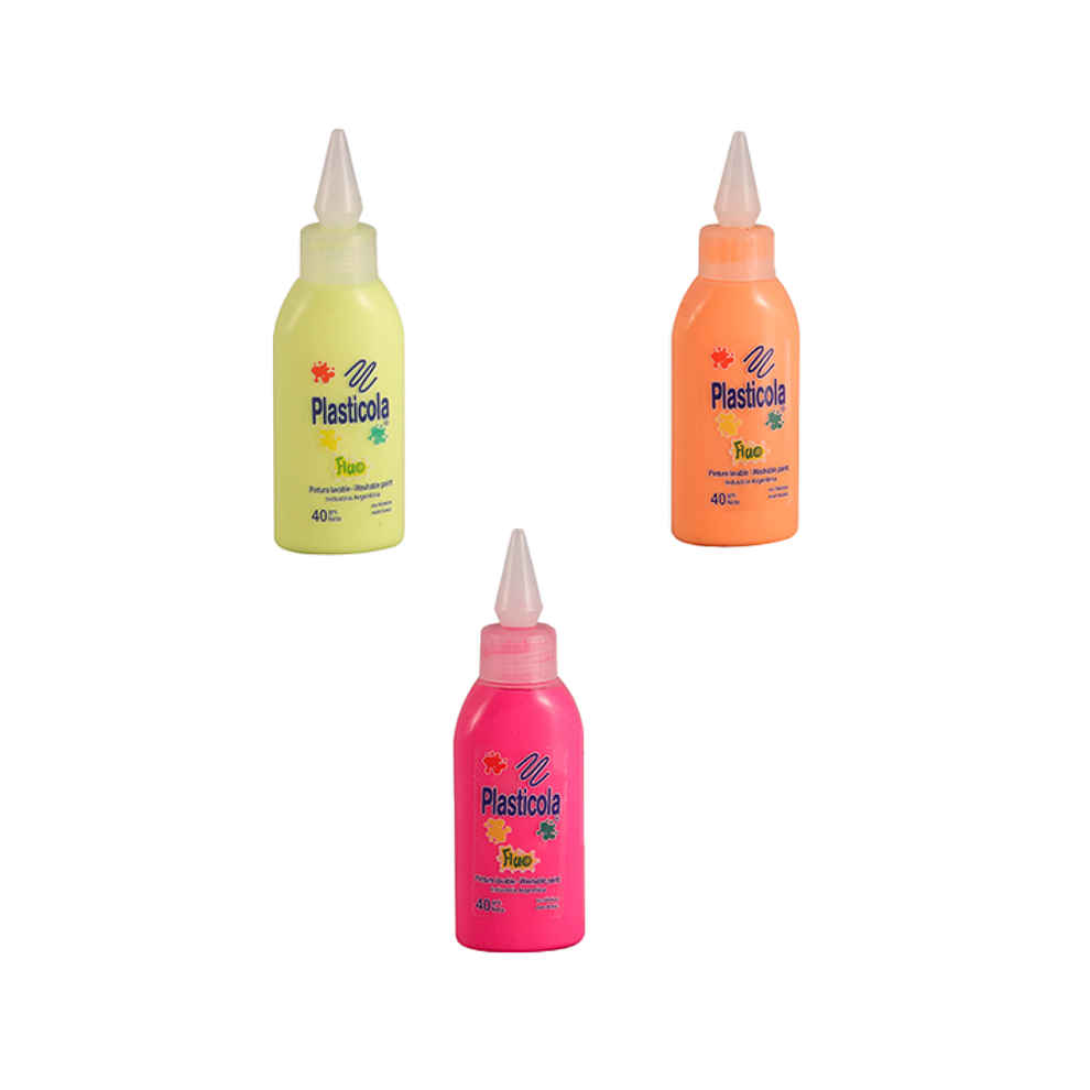 Plasticola Colores Flúo 35g. – JUGUETERIAS MONOCOCO