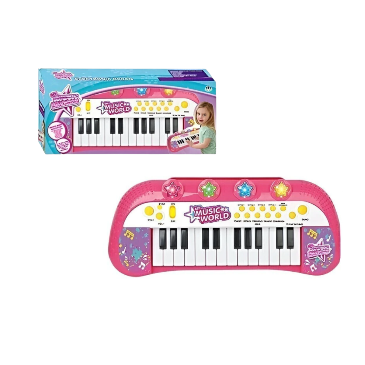 Órgano Infantil con Micrófono y Luces 38 cm | Color Rojo – JUGUETERIAS ...