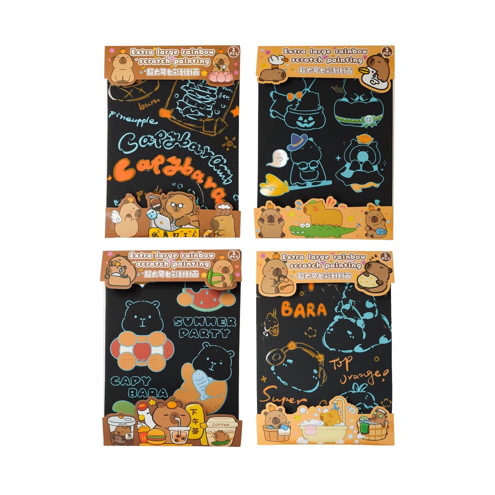 Láminas x2 Para Scratch Painting Capybara – JUGUETERIAS MONOCOCO